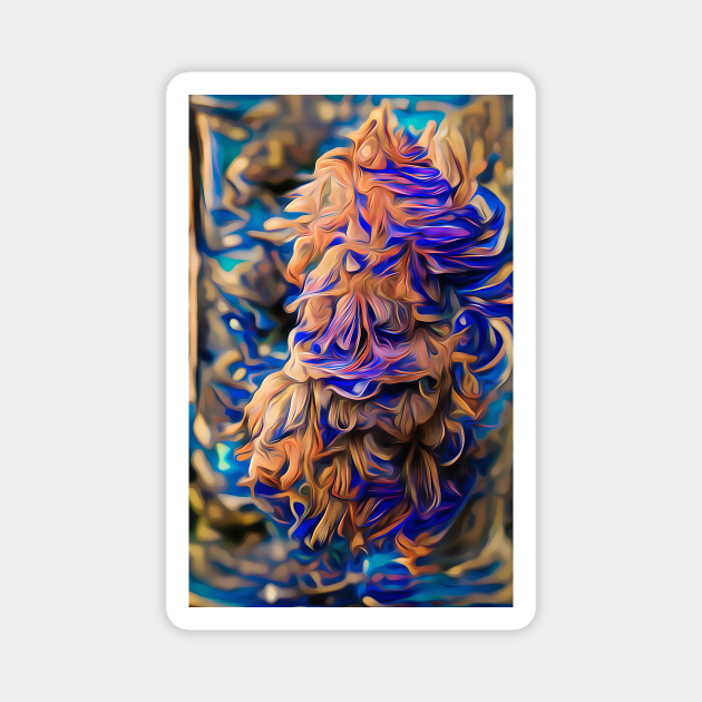 Blue Bolstered Dripping Nug Bud Weed Cannabis - Nugs - Magnet | TeePublic