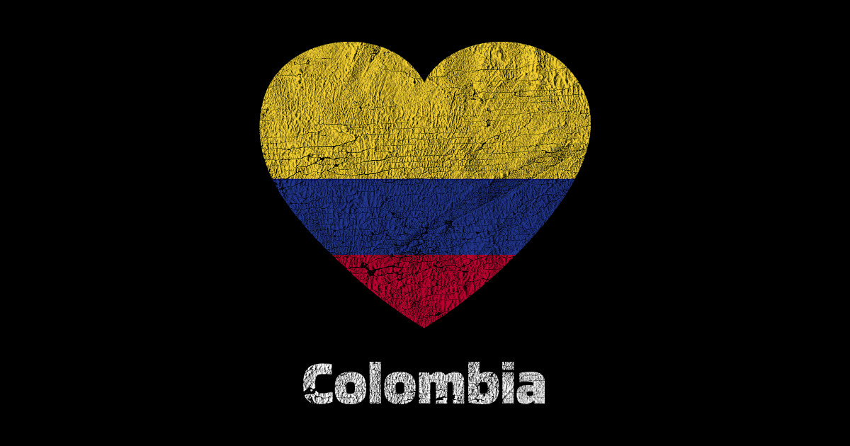 Colombia heart - Colombia - Sticker | TeePublic