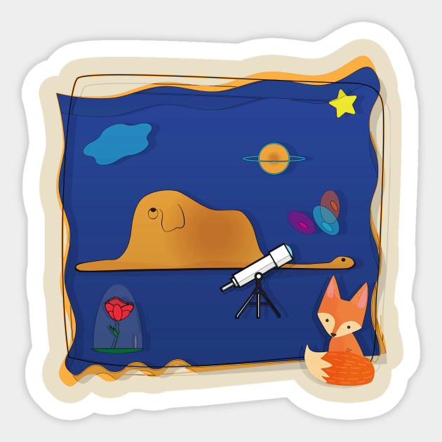 The Little Fox - Book - Sticker | TeePublic