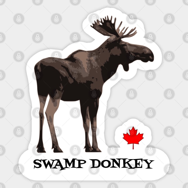 Swamp Donkey - Moose - Sticker | TeePublic