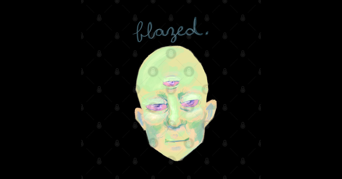 Blazed alien - Weed - Sticker | TeePublic