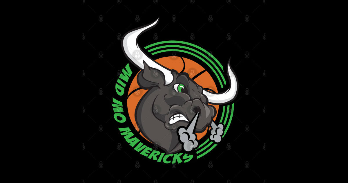 Mavericks Snorting Logo - Mavericks - Sticker | TeePublic