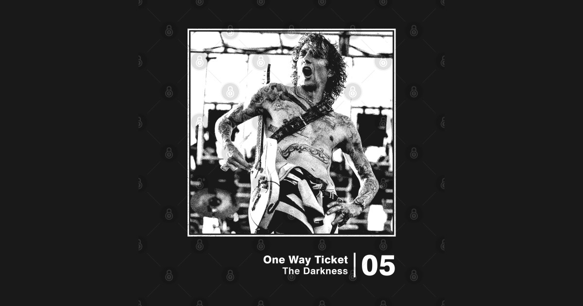 One Way Ticket // Vintage Fanart Tribute - The Darkness - T-Shirt ...