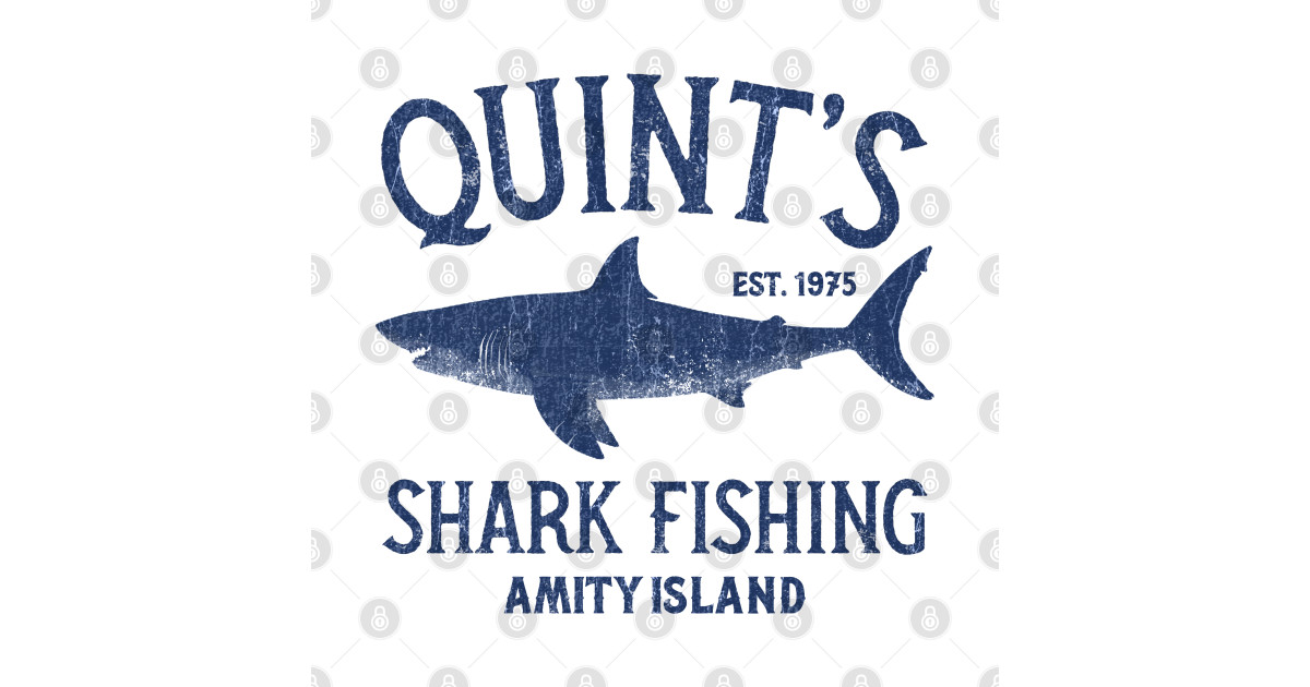 Quint’s Shark Fishing - Amity Island - Quints Shark Fishing - T-Shirt ...