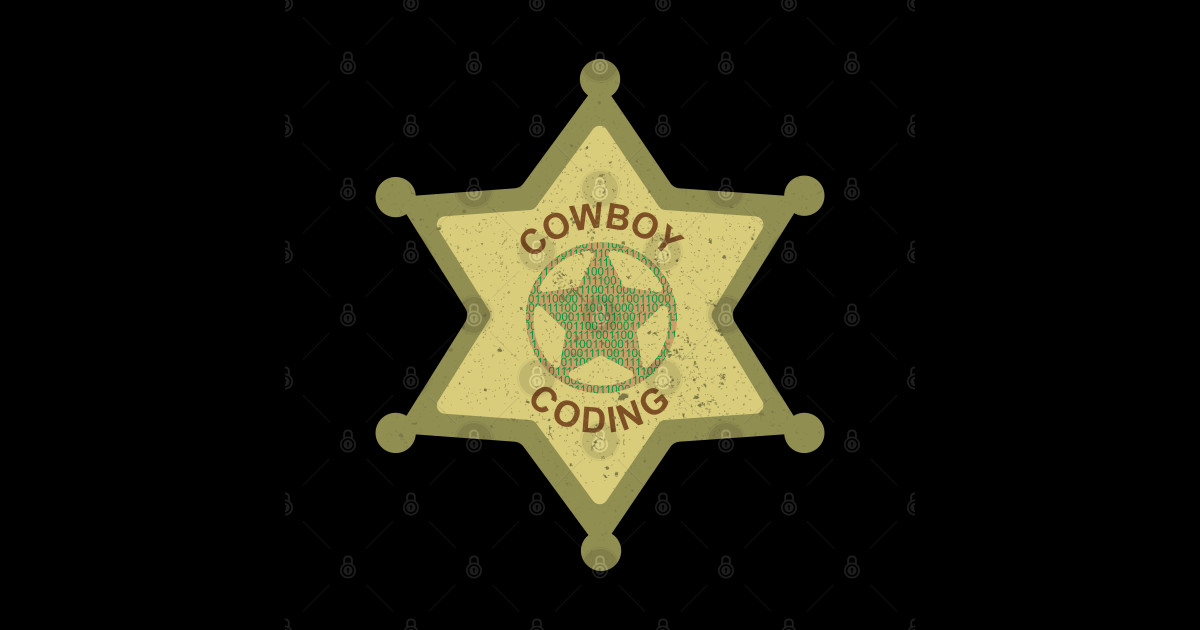 Cowboy Coding - Programming - Sticker | TeePublic