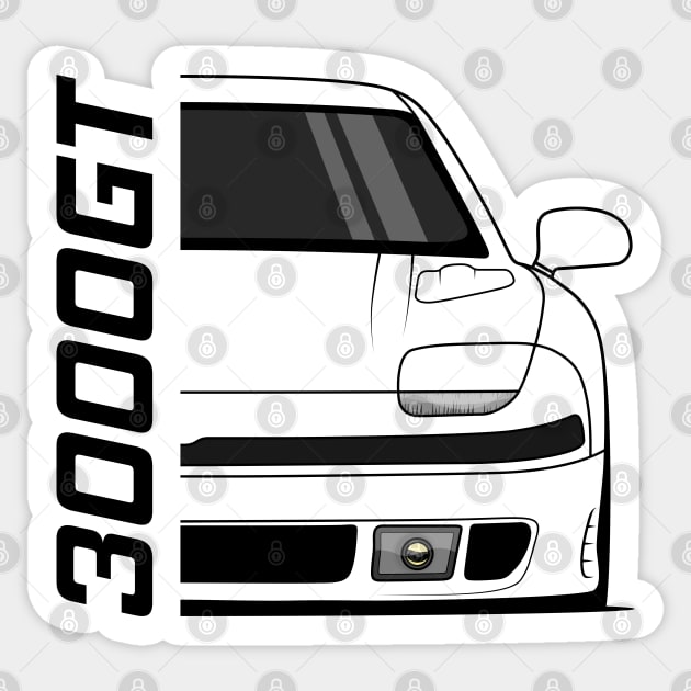 Front 3000GT 1990 1993 JDM - 3000gt - Sticker | TeePublic