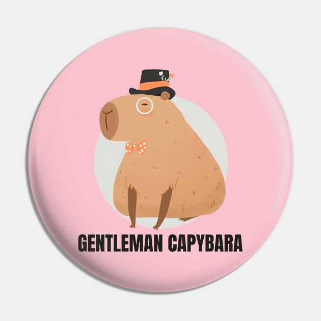 Gentlemen capybara - a cute funny capybara illustration - Capybara ...