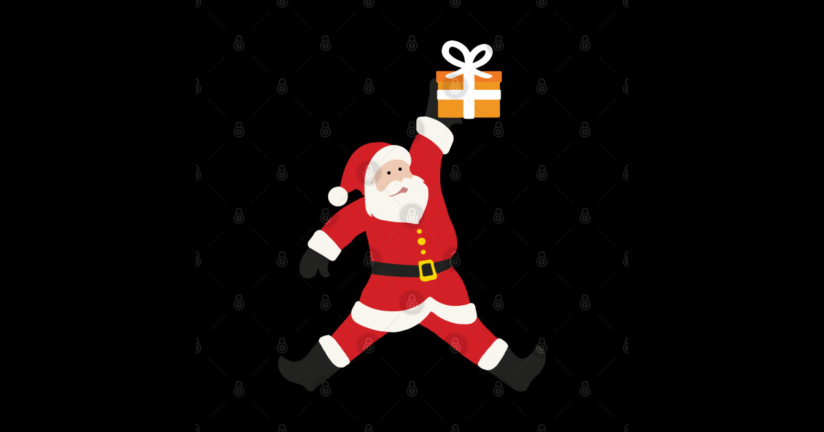 Ugly Christmas Sweater Santa Claus Dunk Gift Basketball Funny Parody ...