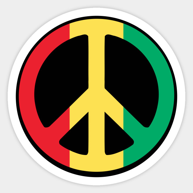 Rasta Peace - Rasta - Sticker | TeePublic