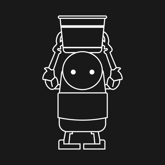 Nier Automata Machine with Bucket - White - Nier Automata - T-Shirt ...