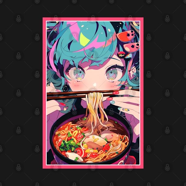 Cute Anime Girl | Ramen Noodles | Hentaii Chibi Kawaii Design - Cute ...