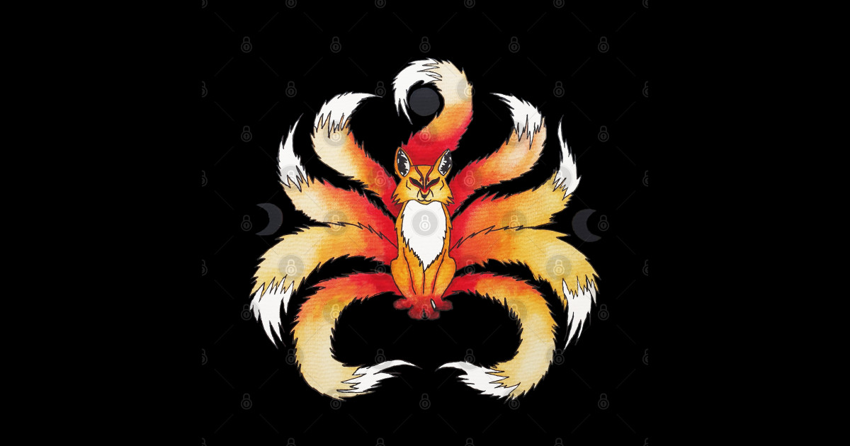 Flaming Kitsune - Kitsune Fox - Tapestry | TeePublic