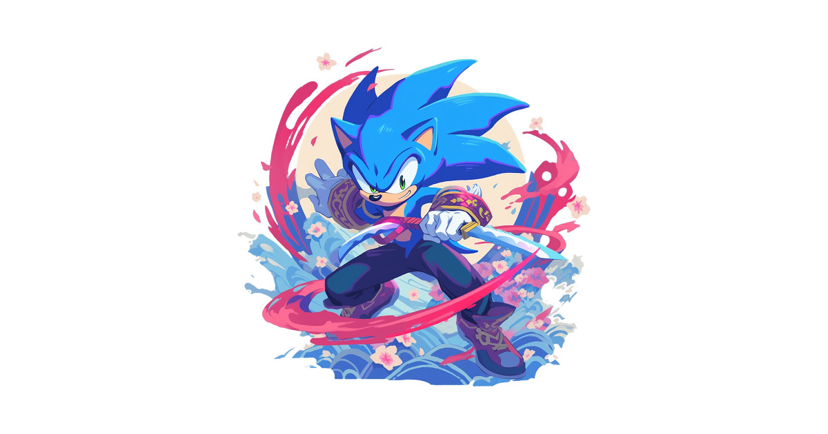 samurai sonic - Samurai Sonic - T-Shirt | TeePublic