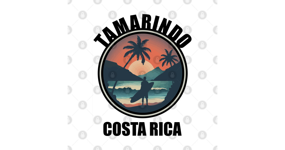 Tamarindo - Costa Rica (with Black Lettering) - Tamarindo - T-Shirt ...