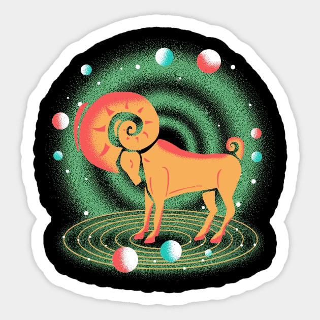 Aries Zodiac Sign - Aries Zodiac Sign - Sticker | TeePublic