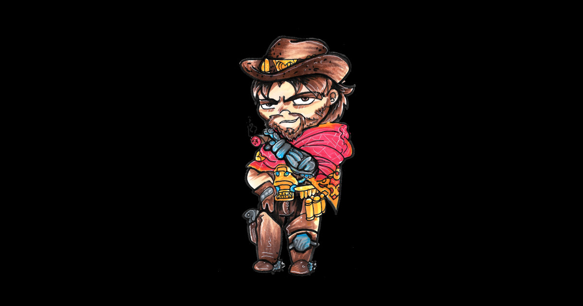 mccree chibi art - Mccree - Sticker | TeePublic