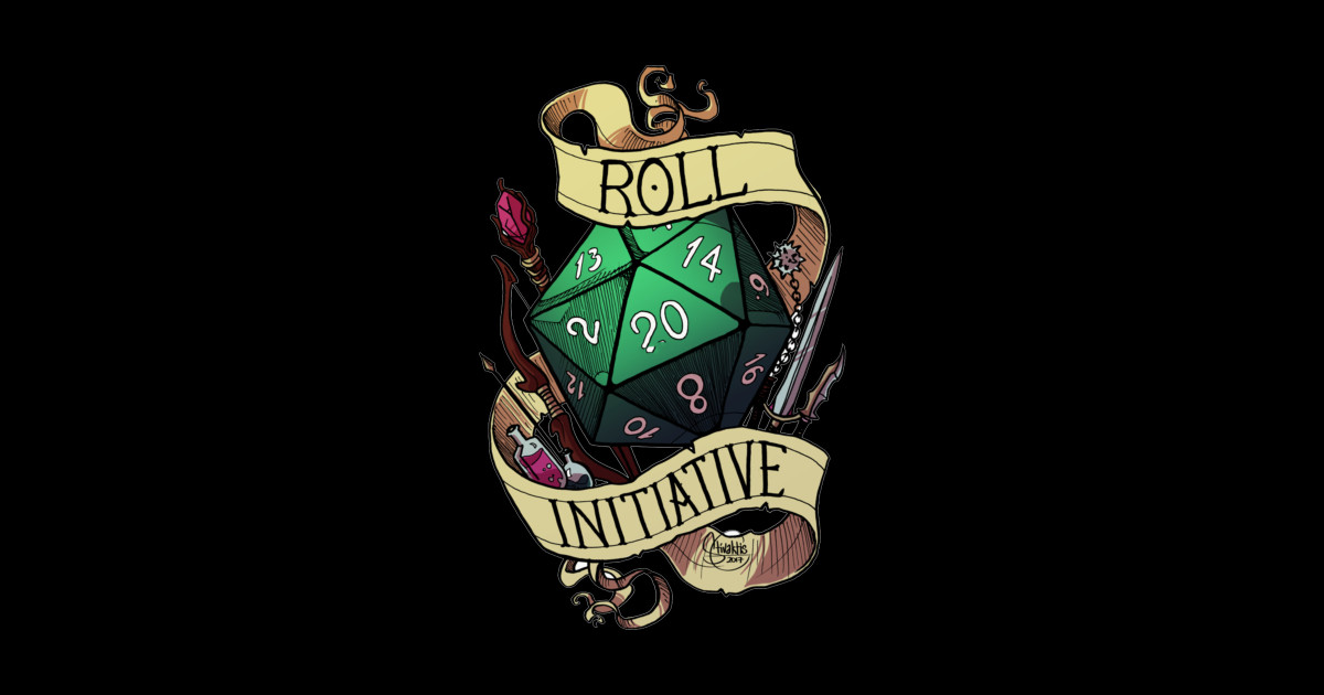 Roll Initiative - Roll Initiative - Sticker | TeePublic