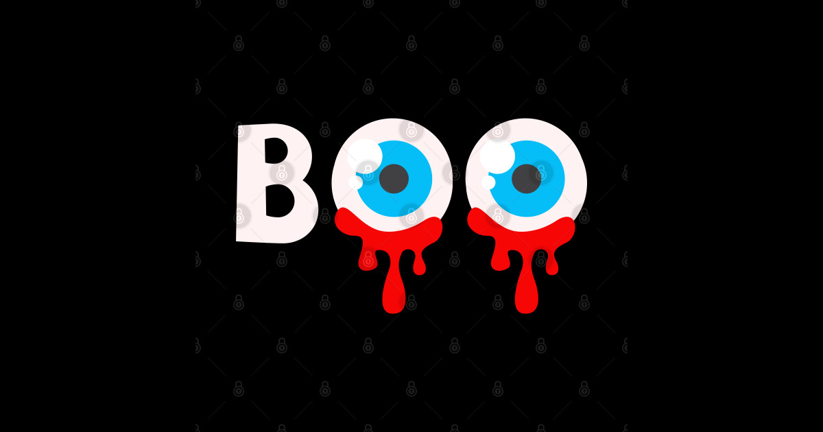 Bloody Boo Eyes - Boo - Sticker | TeePublic