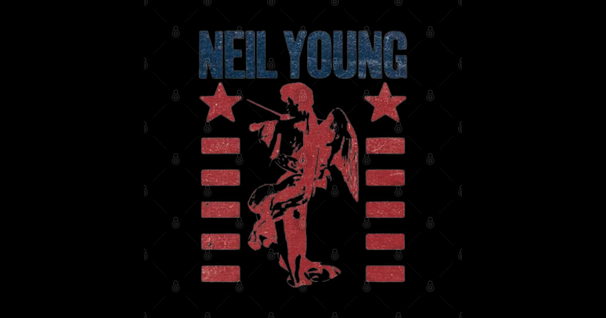 Classic 70s neil young - Neil Young - Sticker | TeePublic