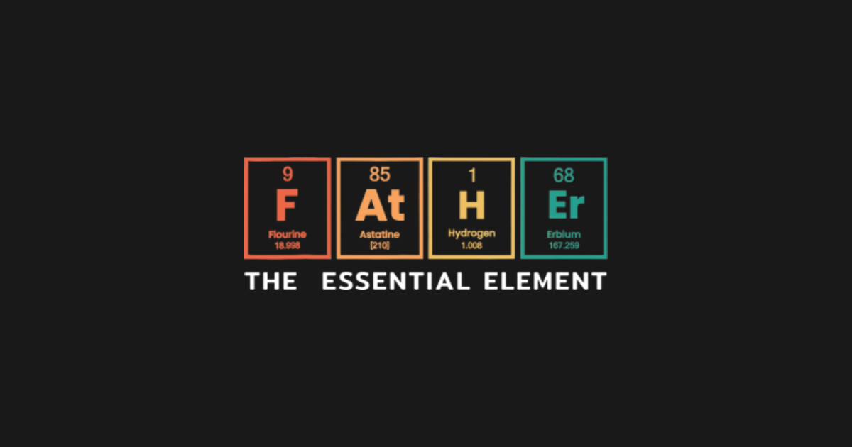 Father Essential Element Father's Day Gift Periodic Table - Father ...