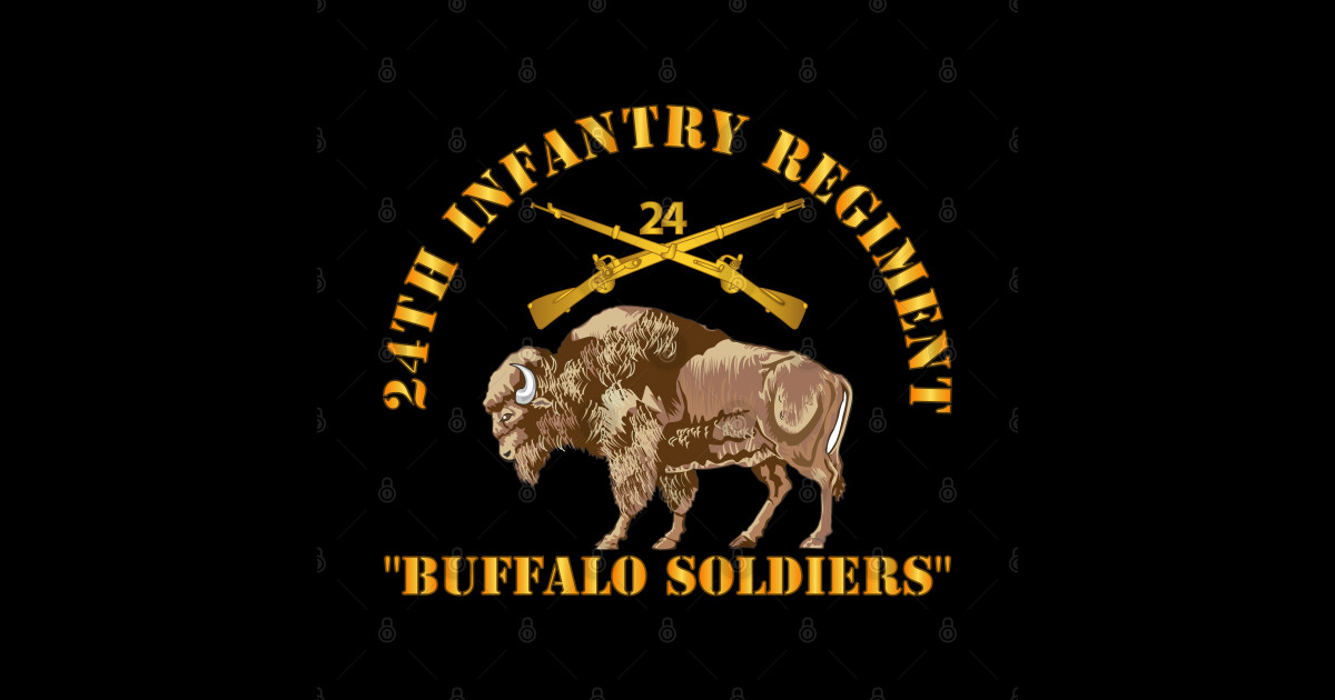24th Infantry Regiment - Buffalo Soldiers w 24th Inf Branch Insignia ...
