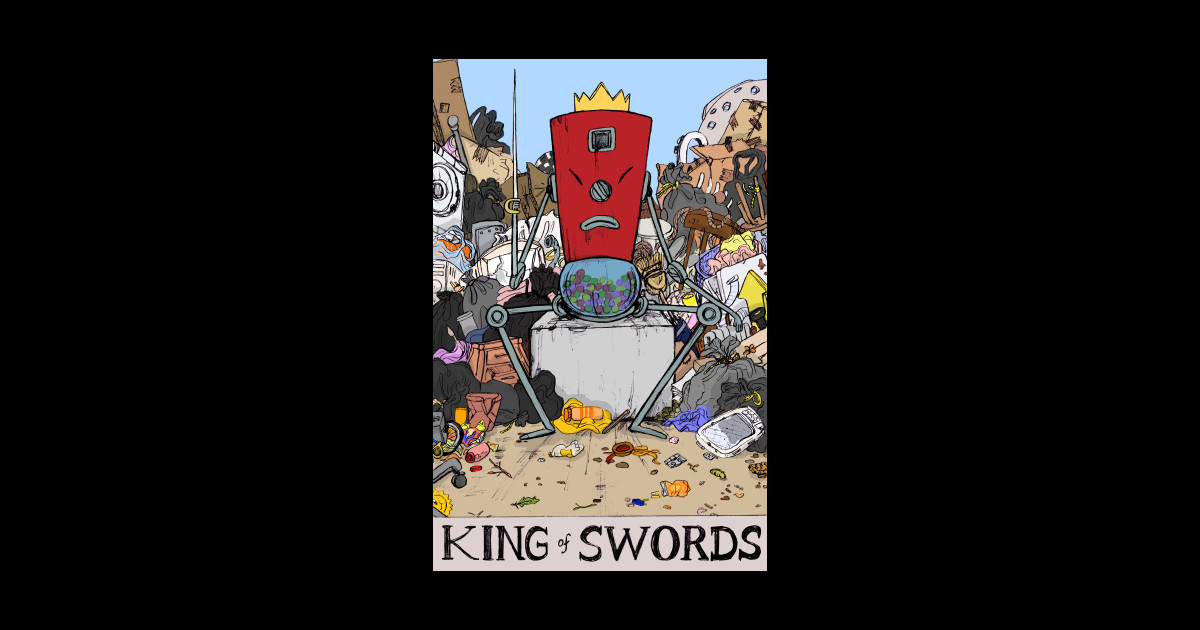 Rattleballs as King Of Swords - Rattleballs - Sticker | TeePublic