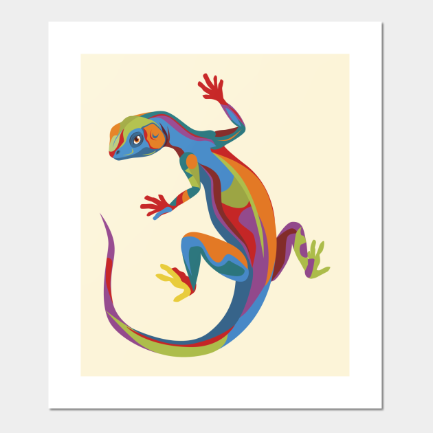 Painted Lizard - Lizards - Posters and Art Prints | TeePublic