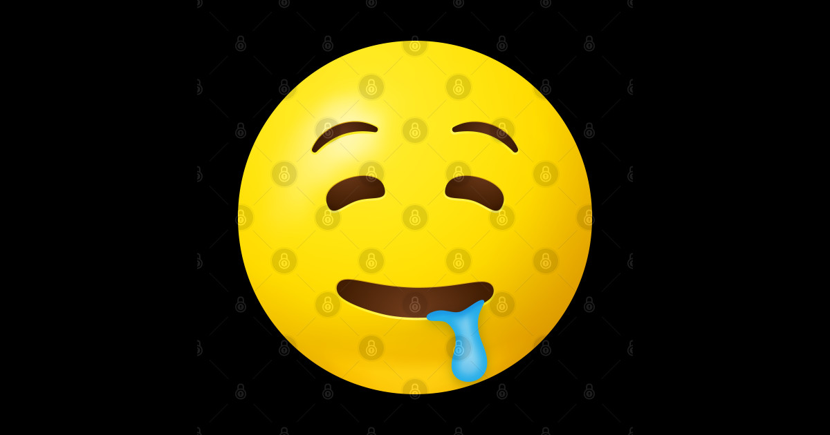 Drooling face emoji - Drooling Face Emoji - Sticker | TeePublic