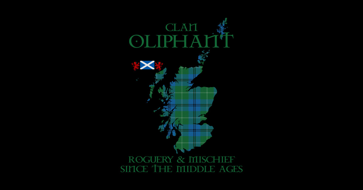 Clan Oliphant tartan Scotland map Saltire flag and lion rampant ...