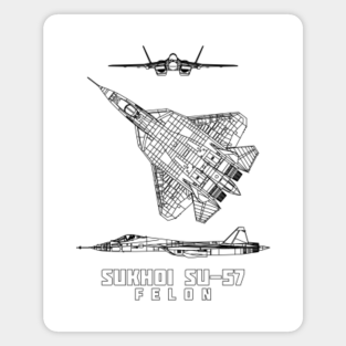 Sukhoi Su 57 Russian Stealth Plane Magnets for Sale | TeePublic