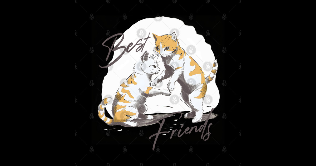 Best Cat Friend - Best Cat Friend - Sticker | TeePublic
