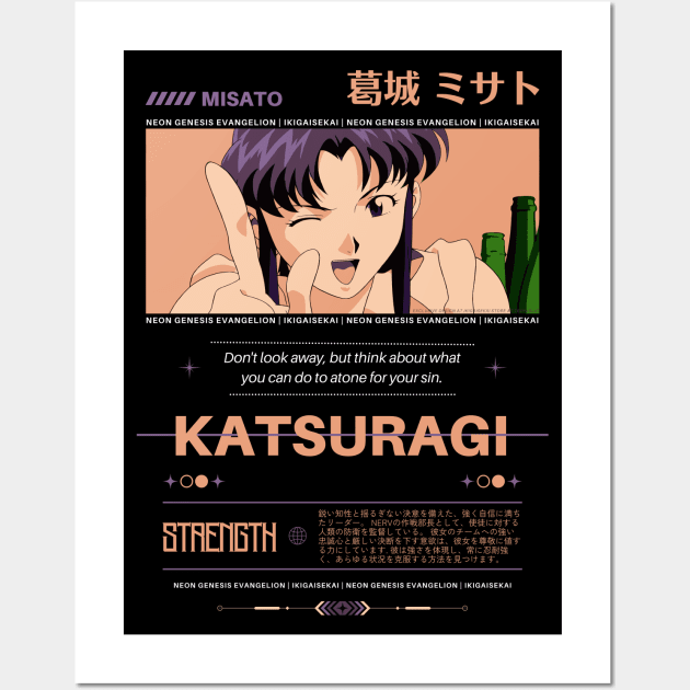 Misato Katsuragi II | IKIGAISEKAI - Neon Genesis Evangelion - Posters ...