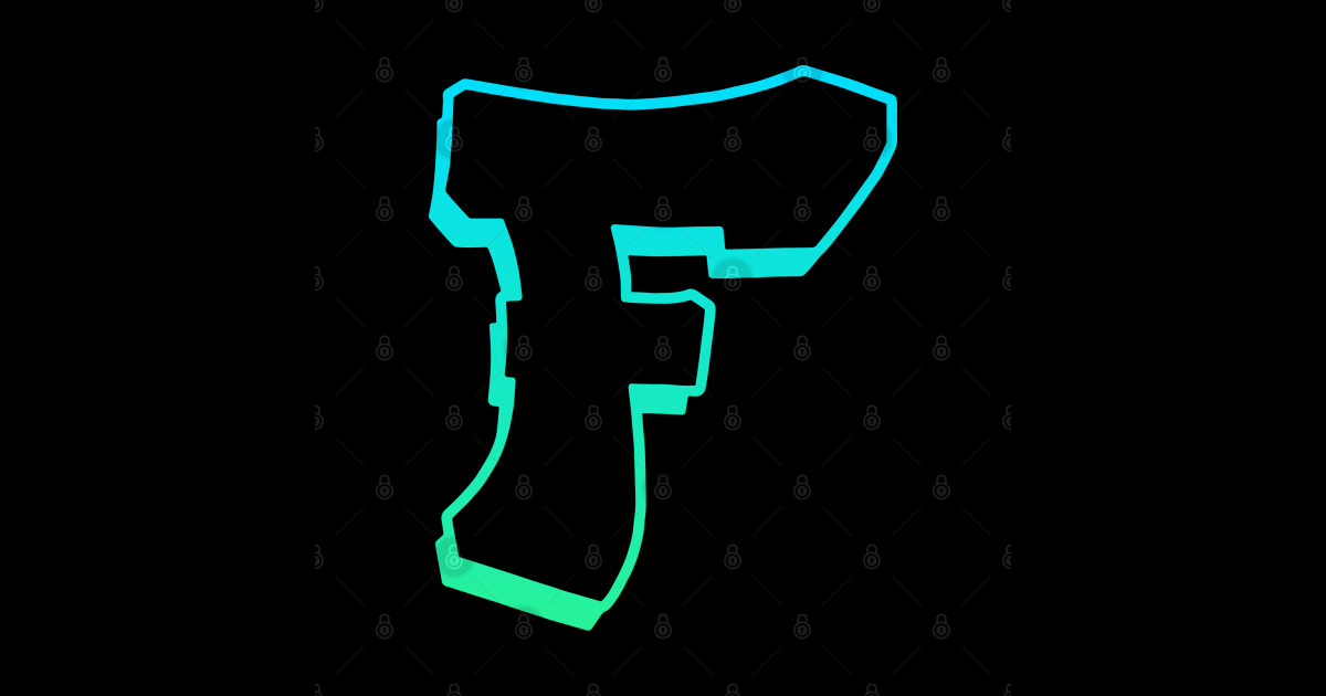 Letter F - Outline - Letter - Sticker | TeePublic