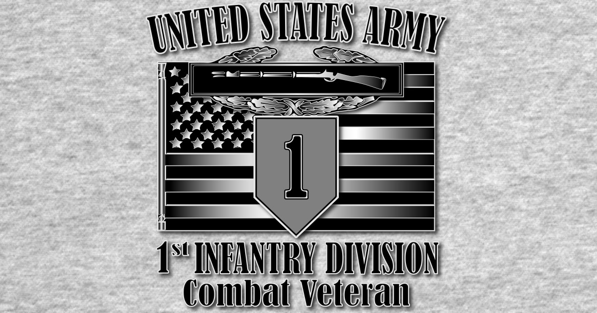 1st Infantry Division- Combat Veteran - Combat Veteran - Baseball T ...