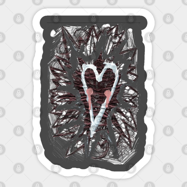 Punk Black Heart - Punk Heart - Sticker | TeePublic
