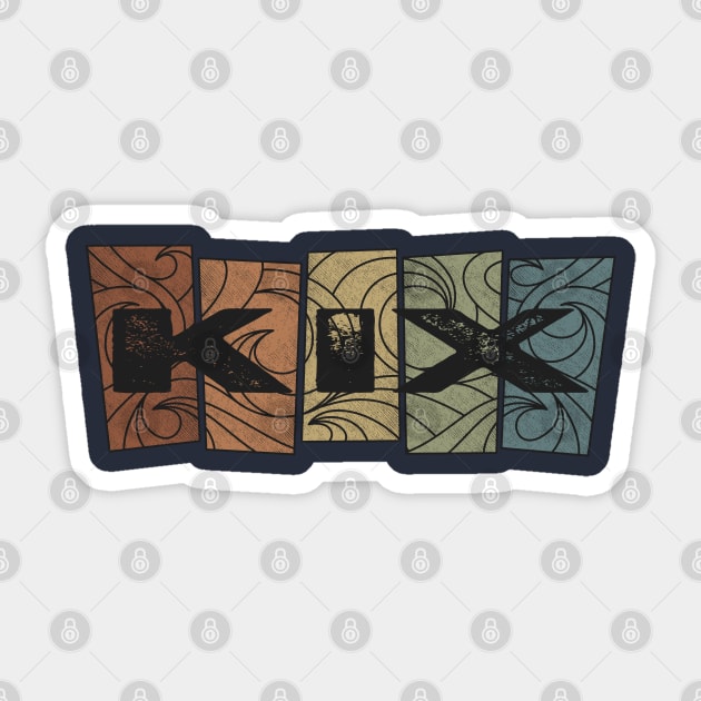 Kix - Retro Pattern - Musician - Sticker | TeePublic