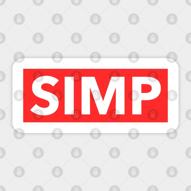 Simp Gen Z Slang Meme - Simp - Sticker | TeePublic