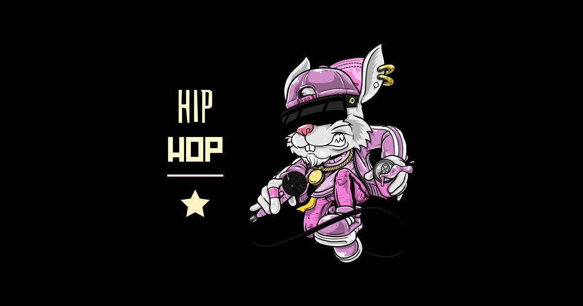Hip Hop Rabbit - Rabbit - Sticker | TeePublic