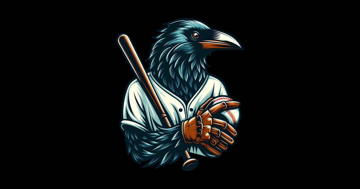 crows play baseball - The Crow - Sticker | TeePublic