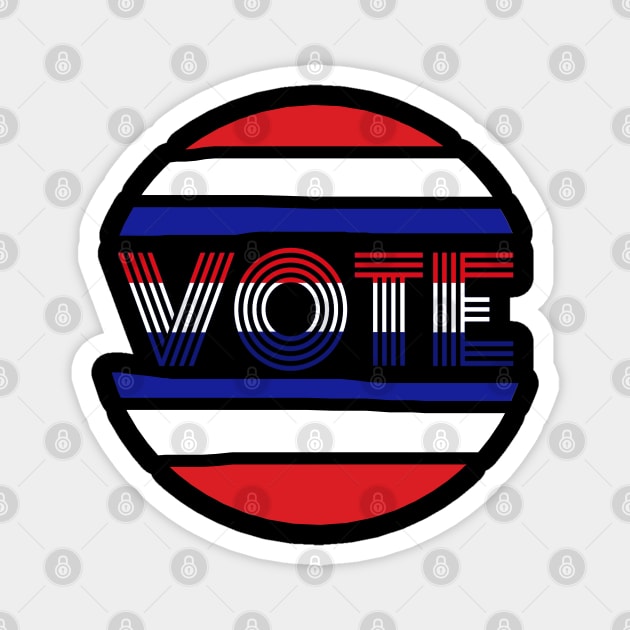 Vote. Circle design with Red, White and Blue Vote Message for the 2020 ...