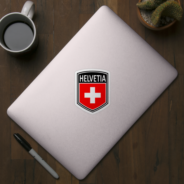 Flag Shield - Helvetia - Helvetia - Sticker | TeePublic