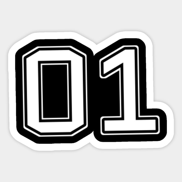 number one 1 - One - Sticker | TeePublic