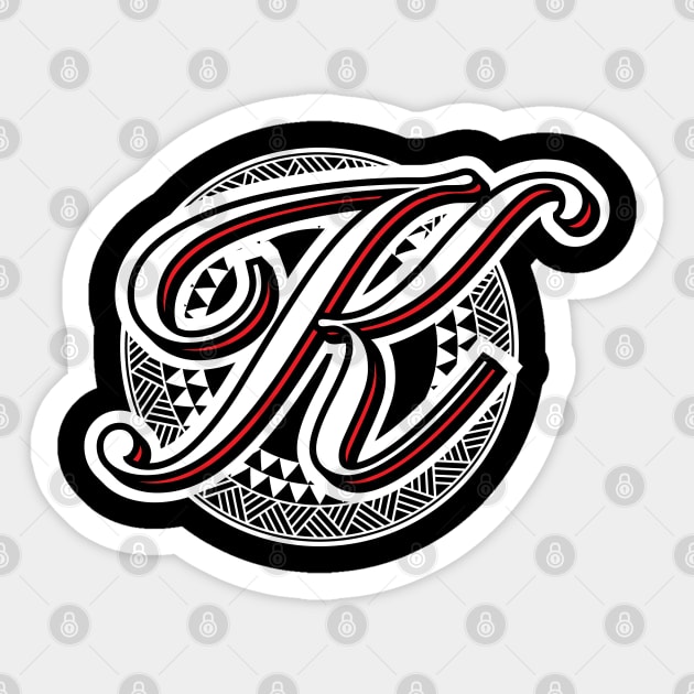 Letter K - Letter K - Sticker | TeePublic