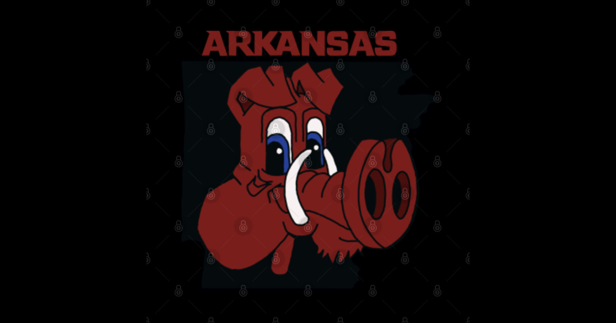 Razorback Big Red character - Razorbacks - Sticker | TeePublic