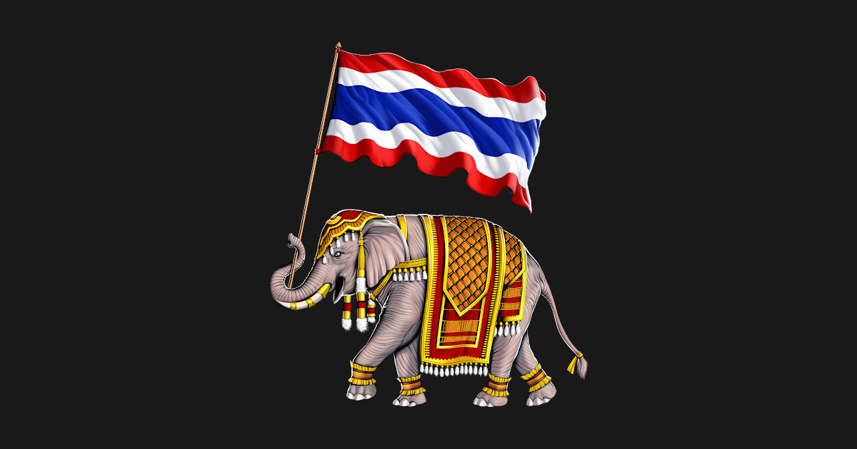 Thailand Elephant Thai Flag - Thailand Elephant - T-Shirt | TeePublic