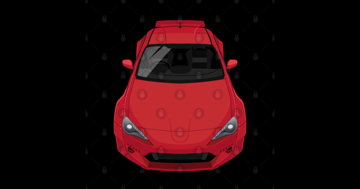 GT86 Body Kit - Red - Red Gt86 Body Kit - Sticker | TeePublic