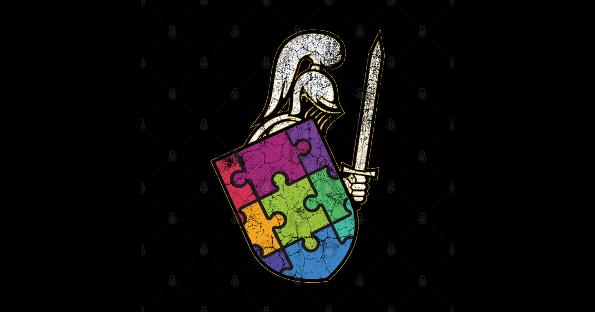 Autism Warrior Knight & Shield - Special Education - Sticker | TeePublic