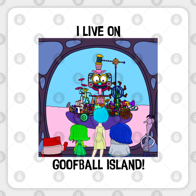 Goofball Island - Inside Out - Sticker | TeePublic