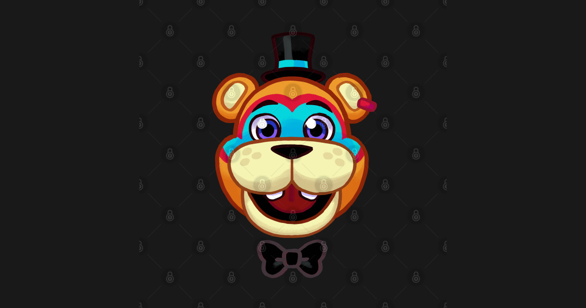 Freddy Fazbear Face Sticker - Freddy - T-Shirt | TeePublic