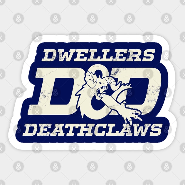 Dwellers and Deathclaws - Fallout - Sticker | TeePublic
